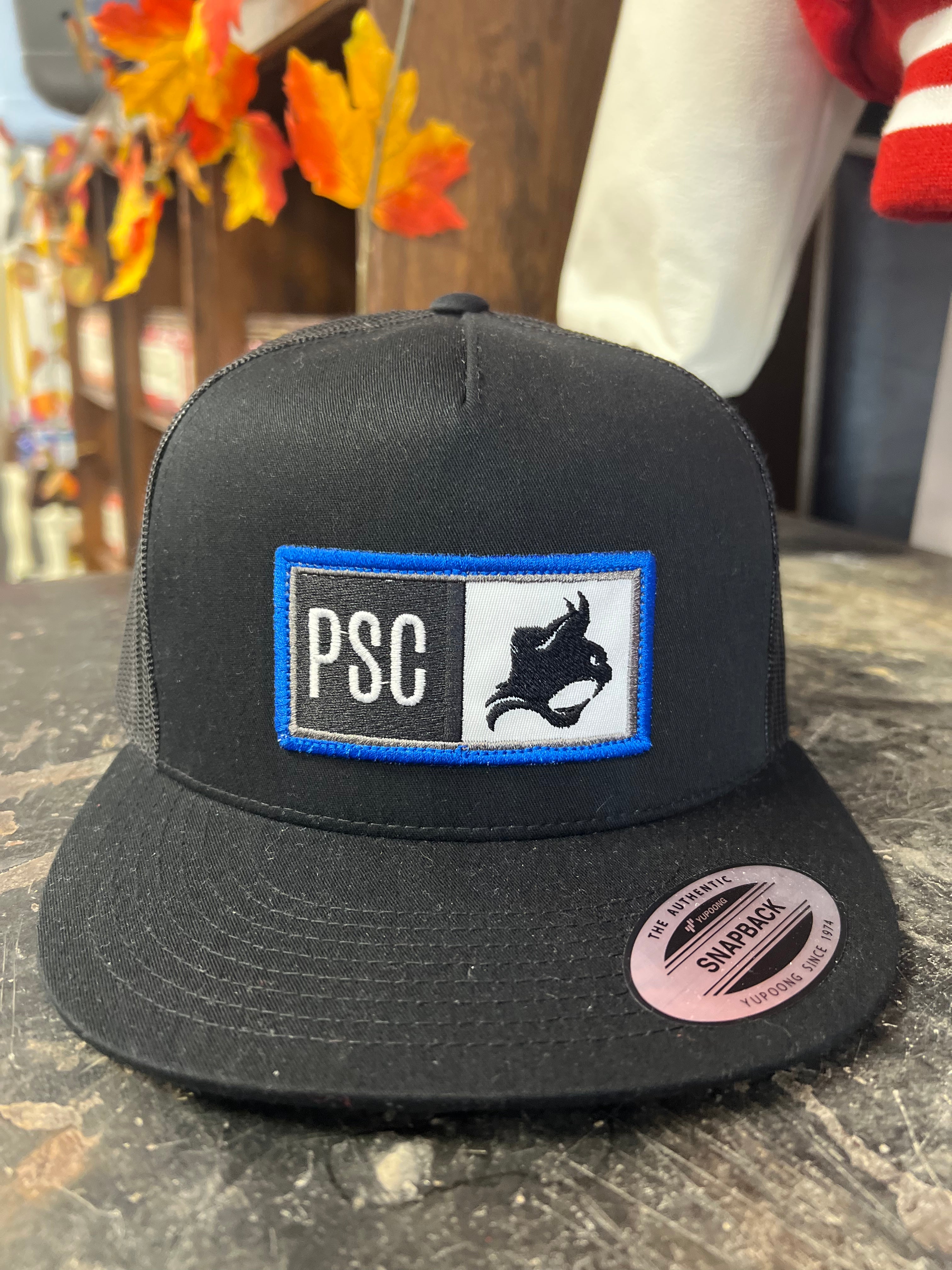PSC Block Patch Hat – Scarlet + Green